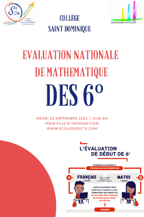 Evaluation des 6ème en Mathématique :: Ensemble Scolaire Saint ...